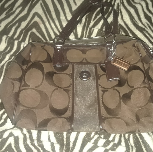 Coach | Bags | Brown Coach Satchel In Signature Canvas | Poshmark